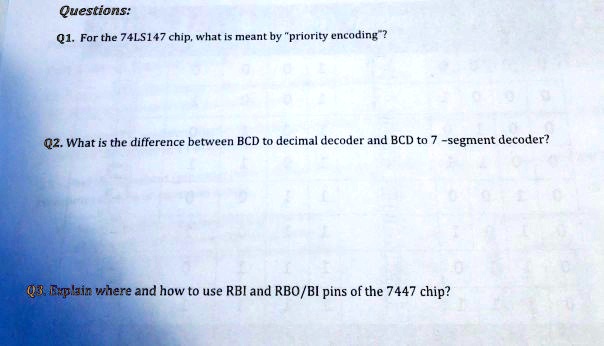 SOLVED: Can you explain how to answer questions 1, 2, and 3? Thank you. Questions: Q1. For the ...