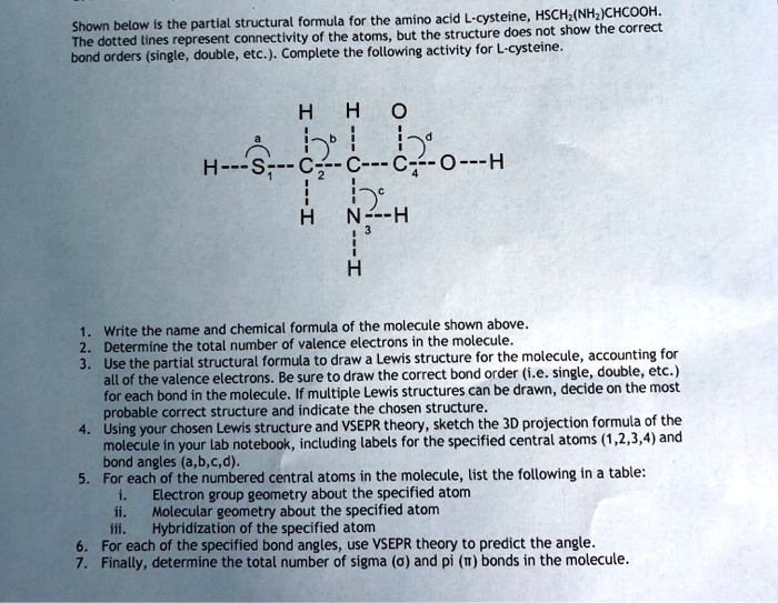 Shown below is the partial structural formula for the amino acid L ...