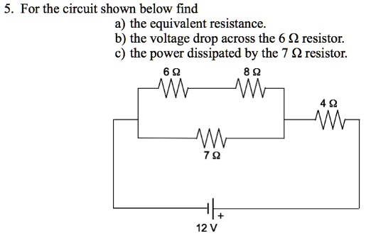 SOLVED: For the circuit shown below find the equivalent resistance b ...