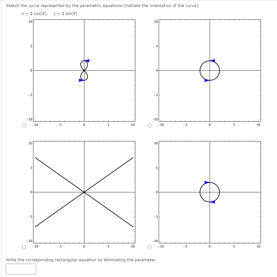 SOLVED:Sketch the curve represented by the parametric equations (indicate the orientation of the ...