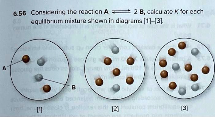 SOLVED: 6.56 Considering the reaction A 2 B, calculate K for each ...