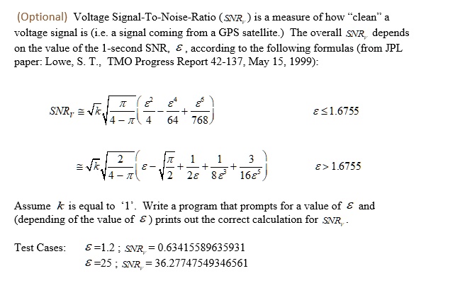 (Optional) Voltage Signal-To-Noise-Ratio (SNRγ) is a measure of how ...