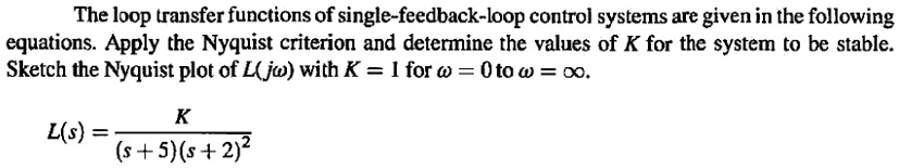 SOLVED: The loop transfer functions of single-feedback-loop control ... SOLVED: The loop transfer functions of single-feedback-loop control ...