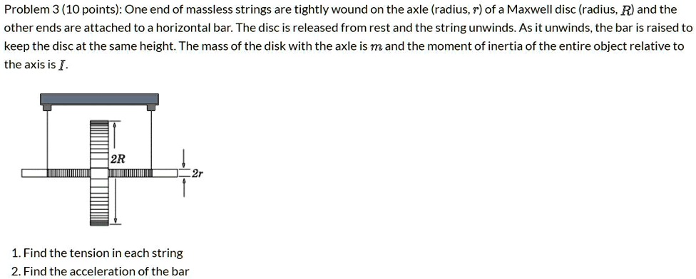 SOLVED: Problem 3 (10 points): One end of massless strings is tightly ...
