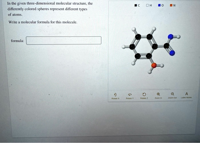 SOLVED: In the given three-dimensional molecular structure, the ...