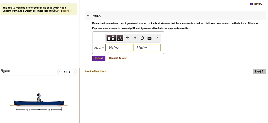 SOLVED: The 165-lb man sits in the center of the boat, which has a ...