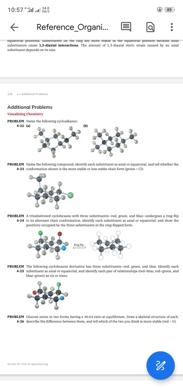 ?. 89 ← ReferenceOrgani... equatorial positions. Substituents on the ...