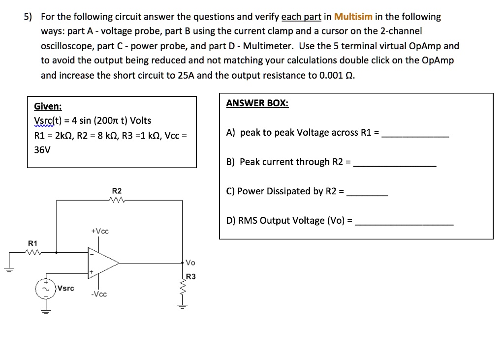 connect the output from the opamp circuit in problem 5 to a series rlc ...