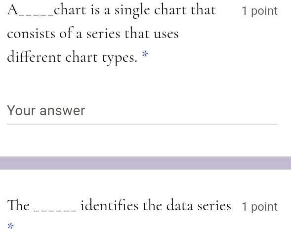 SOLVED: 'Help me.................. chart is a single chart that ...