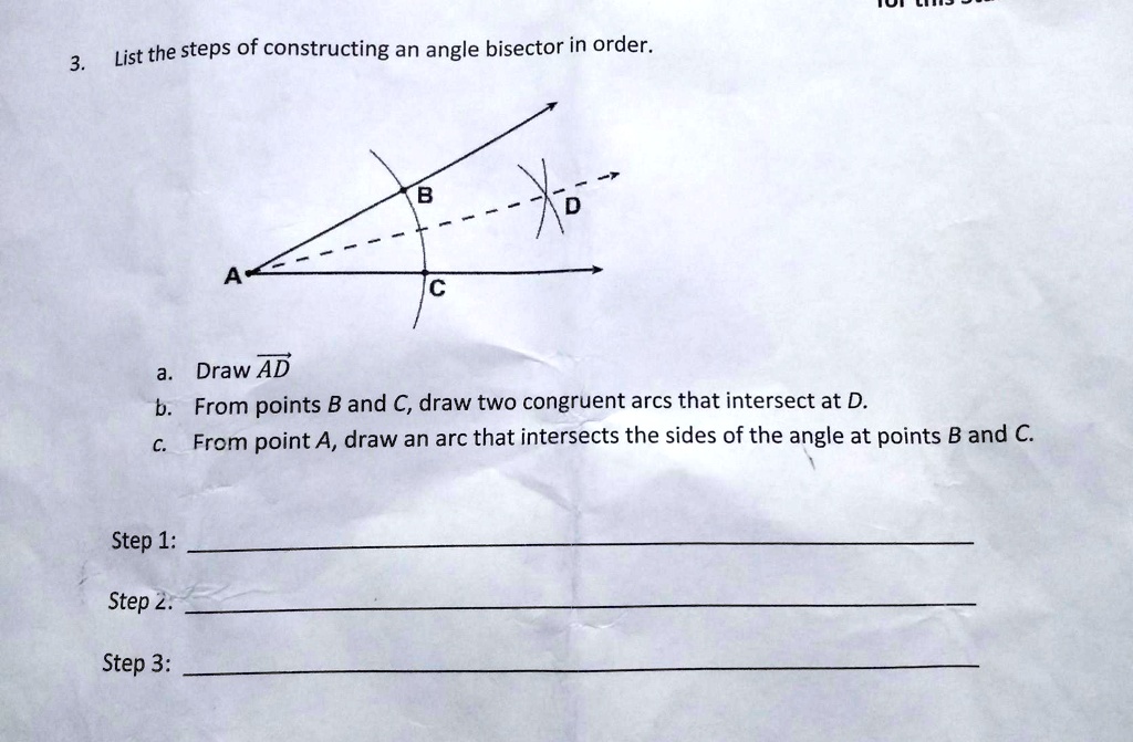 SOLVED: 'can you please help me List the steps of constructing an angle ...