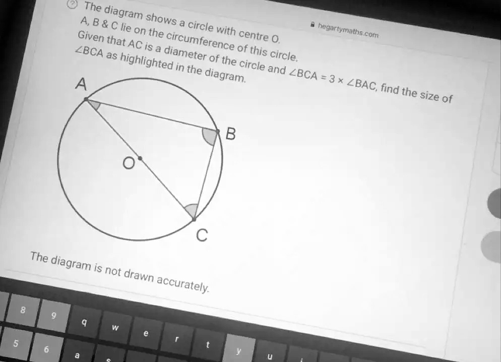 SOLVED: The diagram AB â‚¬ lies on the circle given - with centre Hegartymaths E, that ...