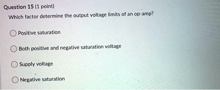 SOLVED: Question 15 (1 point): Which factors determine the output ...