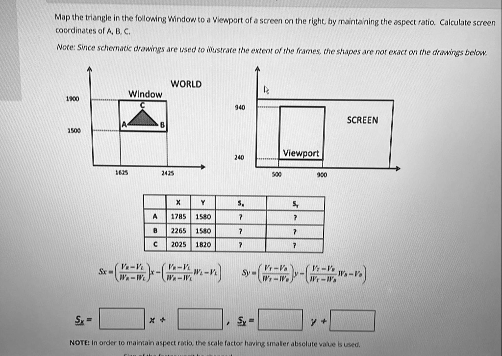 Solved Texts Map The Triangle In The Following Window To A Viewport Of A Screen On The Right