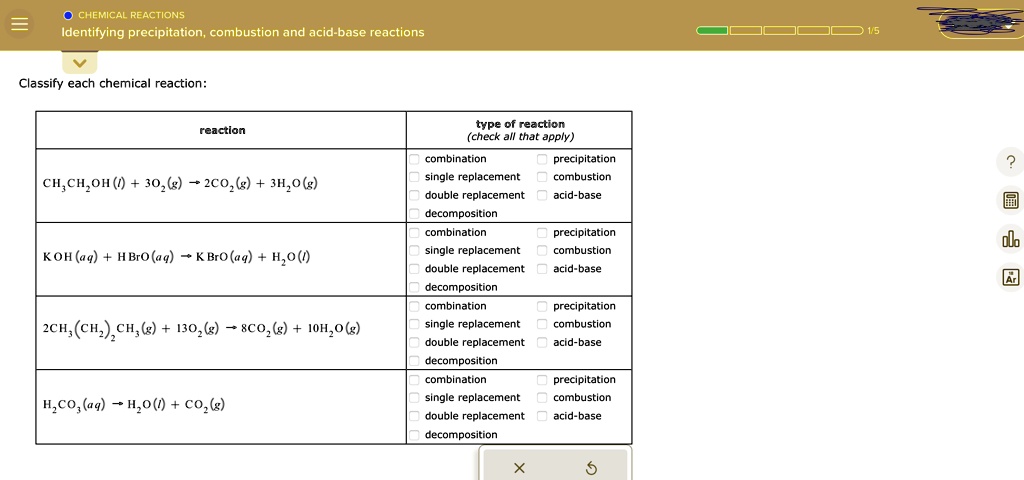 Solved Texts O Chemical Reactions Identifying Precipitation