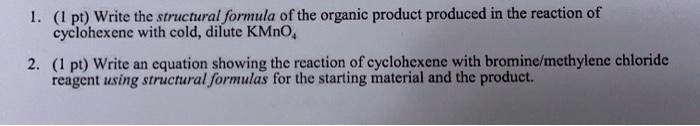 SOLVED: (Ipt) Write the structural formula of the organic product ...