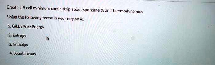 Create a 5 cell minimum comic strip about spontaneity and ...