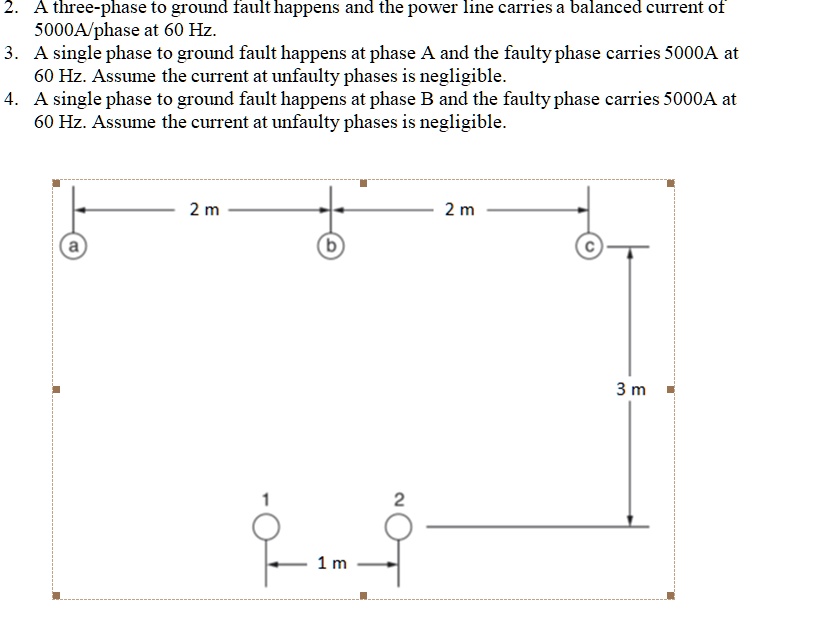 2. A three-phase to ground fault happens and the power line carries a ...