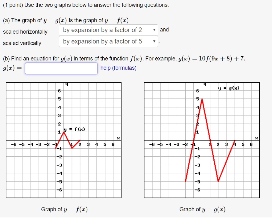 SOLVED: point) Use the two graphs below to answer the following ...