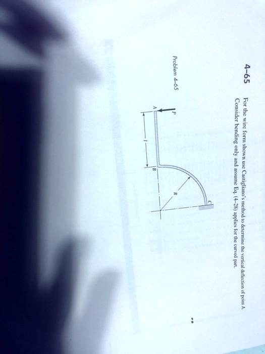 Solved Problem 465 4 65 For The Wire Form Shown Use Castiglianos Method To Determine The