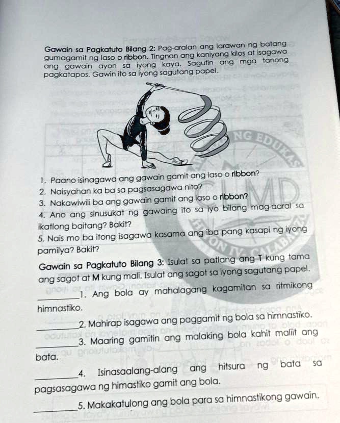 SOLVED: Gawain sa Pagkatuto Bilang 2: Pag-aralan ang larawan ng ...