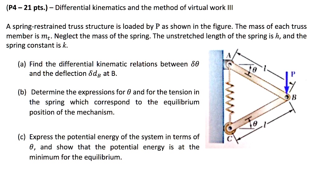 (P42̆01321 pts.) 2̆013 Differential kinematics and the method of virtual work III A spring ...