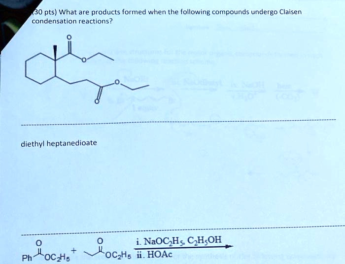 80 pts what are products formed when the following compounds undergo ...