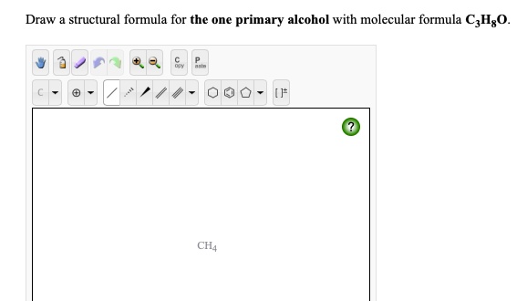 SOLVED: Draw the structural formula for the primary alcohol with the ...