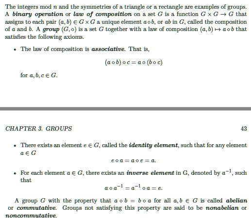 SOLVED: Let G be a set and â—¦ a binary operation on G that satisfies the following properties ...