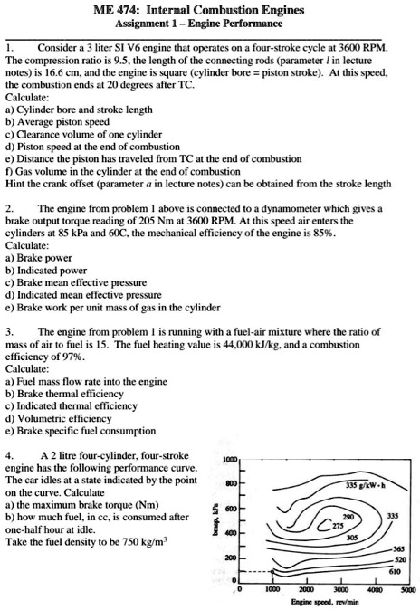 ME 474: Internal Combustion Engines Assignment 1 - Engine Performance 1 ...