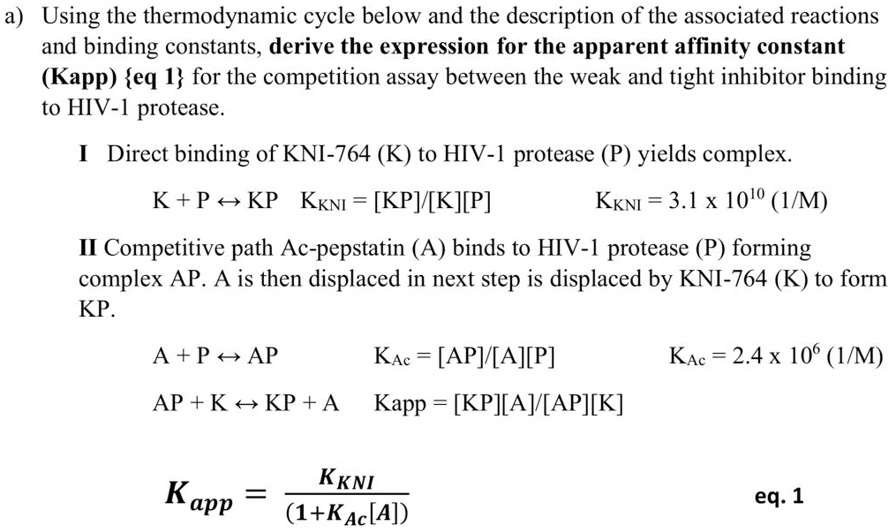 SOLVED: a) Using the thermodynamic cycle below and the description of ...