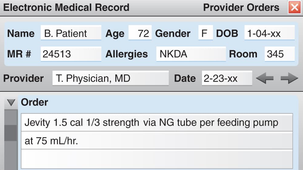 Electronic Medical Record Name