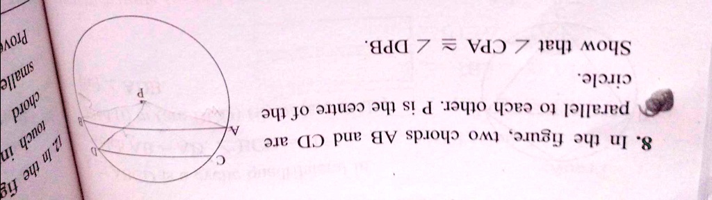 SOLVED: 'in fig two chords ab and CD are parallel to each other p is ...