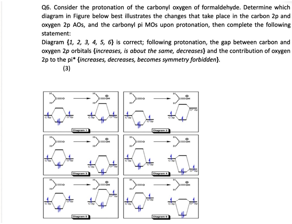 SOLVED: Q6. Consider the protonation of the carbonyl oxygen of ...