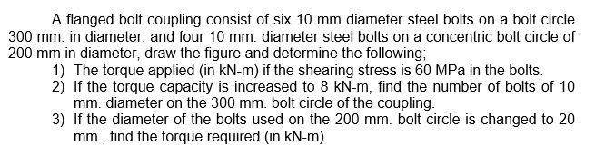 SOLVED: Please Answer with Complete Solution and FBD A flanged bolt ...