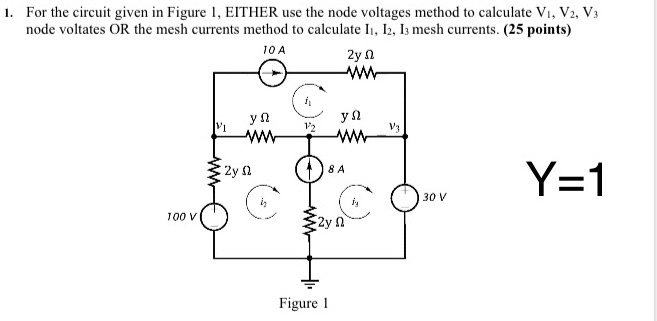 SOLVED: Calculate voltages by using the node voltage method. For the ... SOLVED: Calculate voltages by using the node voltage method. For the ...