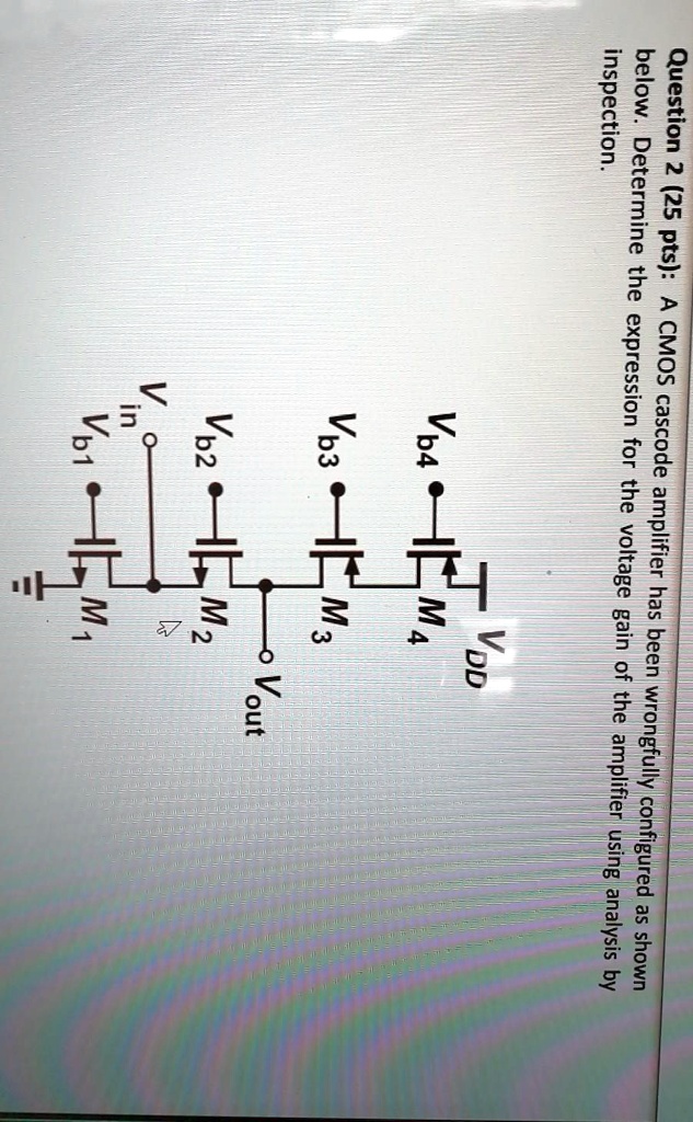 SOLVED: Inspection. Vb1EM in VO Vb2M2 Vb34M3 Vb4M4 below. Determine the expression for the ...