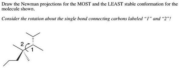 SOLVED:Draw the Newman projections for the MOST and the LEAST stable ...
