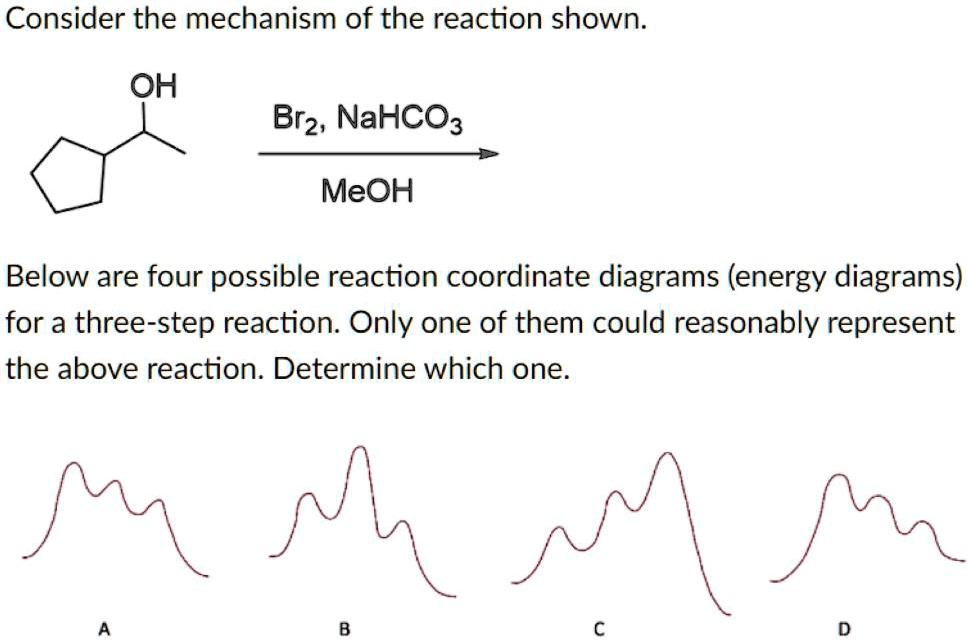 SOLVED: Consider the mechanism of the reaction shown. Only one of the 4 ...