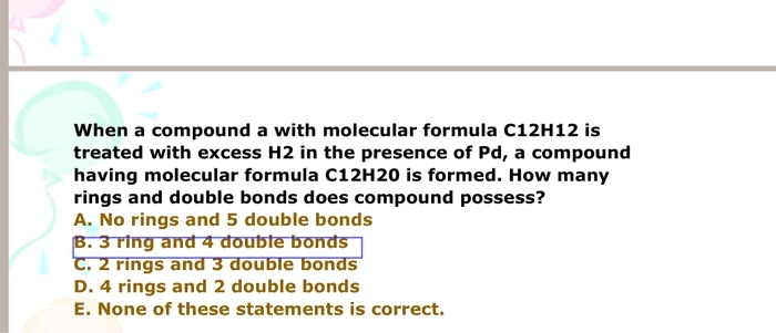SOLVED: When a compound a with molecular formula C12H12 is treated with ...