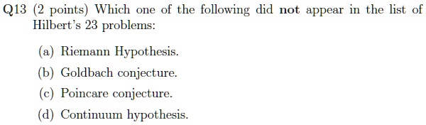 SOLVED: Q13 points) Which one of the following did not appear In the ... SOLVED: Q13 points) Which one of the following did not appear In the ...