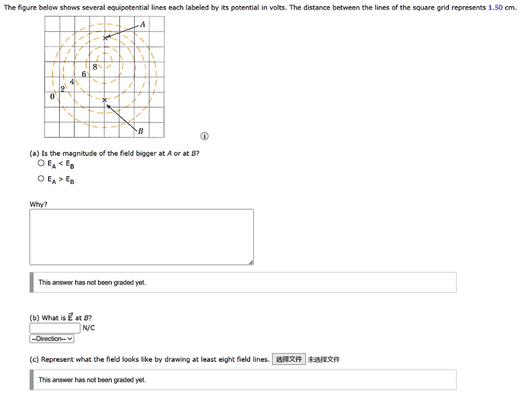 SOLVED: Texts: 10 The figure below shows several equipotential lines, each labeled by its ...