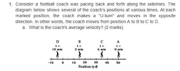 1. Consider a football coach was pacing back and forth along the ...