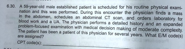 SOLVED: What E/M code(s) are assigned? CPT code(s): There are 2 CPT ...