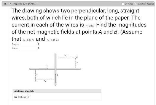 16. -/2 points CJ10 21.P.064. My Notes Ask Your Teacher The drawing ...