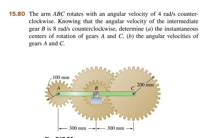 1580 the arm abc rotates with an angular velocity of 4 rads counter ...