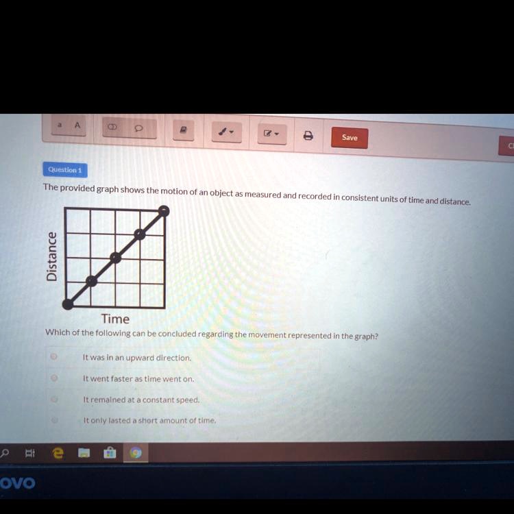 SOLVED: Please answer real quick!! Question: The provided graph shows the motion of an object as ...