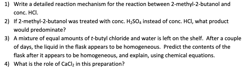1) Write a detailed reaction mechanism for the reaction between 2 ...