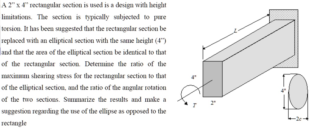 SOLVED: A 2x4 rectangular section is used in a design with height ...