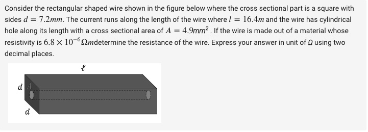 SOLVED: Consider the rectangular-shaped wire shown in the figure below ...