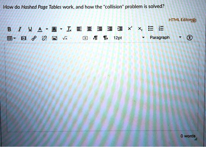 SOLVED: How do Hashed Page Tables work, and how the SOLVED: How do Hashed Page Tables work, and how the